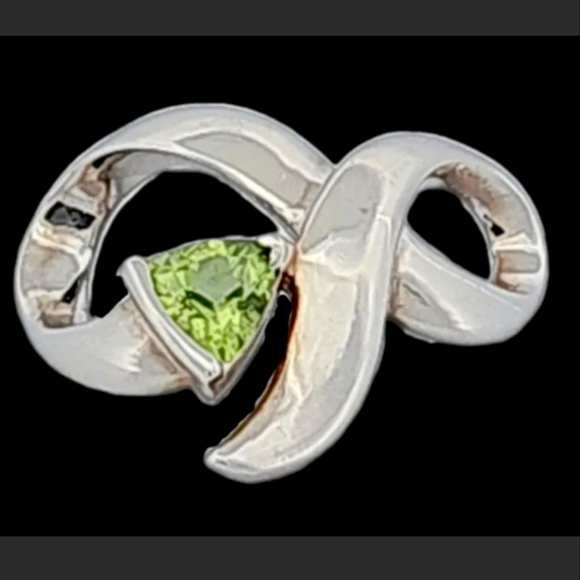 Jewelry | 14k Gold Peridot Omega Slide Pendant Estate Jewelry 59 Grams ...